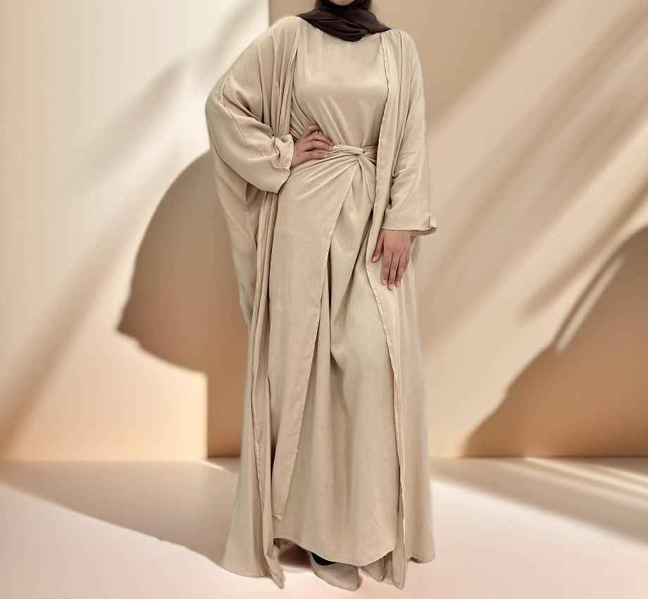 3 Piece Abaya Set with Hijab- Anisa – Try Modest Limited