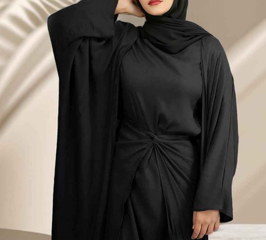 3 Piece Abaya Set with Hijab- Anisa – Try Modest Limited